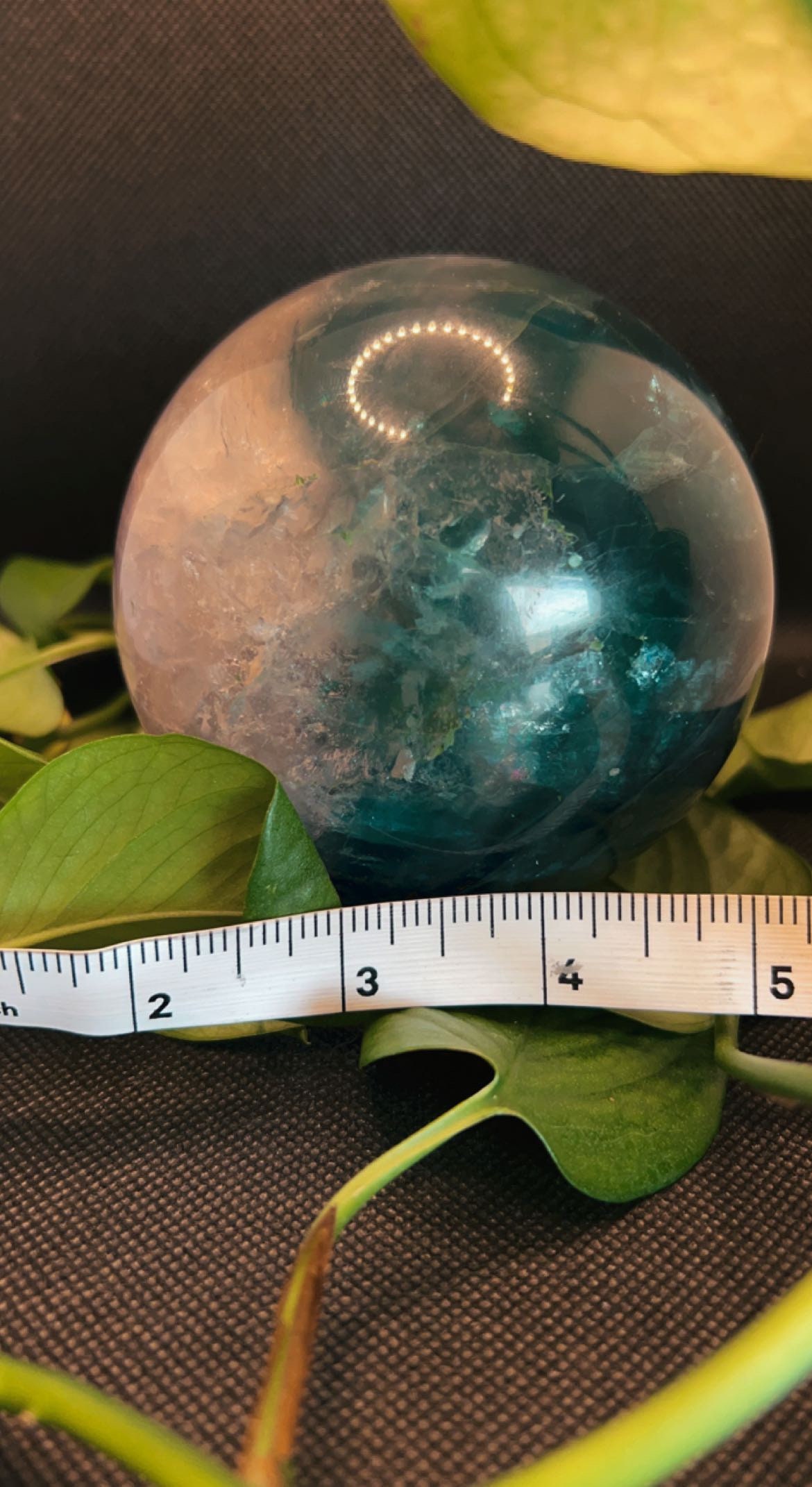 XL Rainbow High Grade Fluorite Sphere Green Crystal Sphere Purple ...