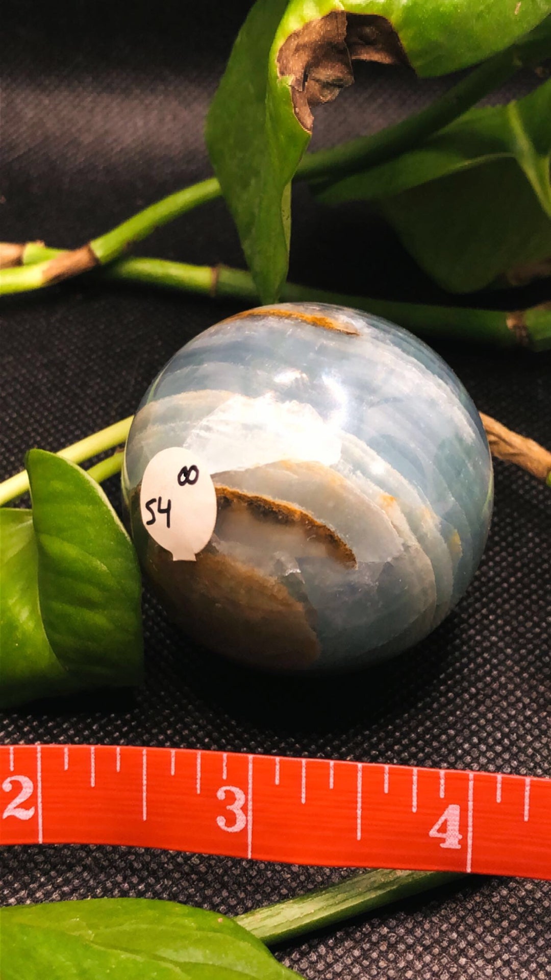Blue Onyx Sphere Polished Banded Blue Onyx Sphere blue onyx carving ...