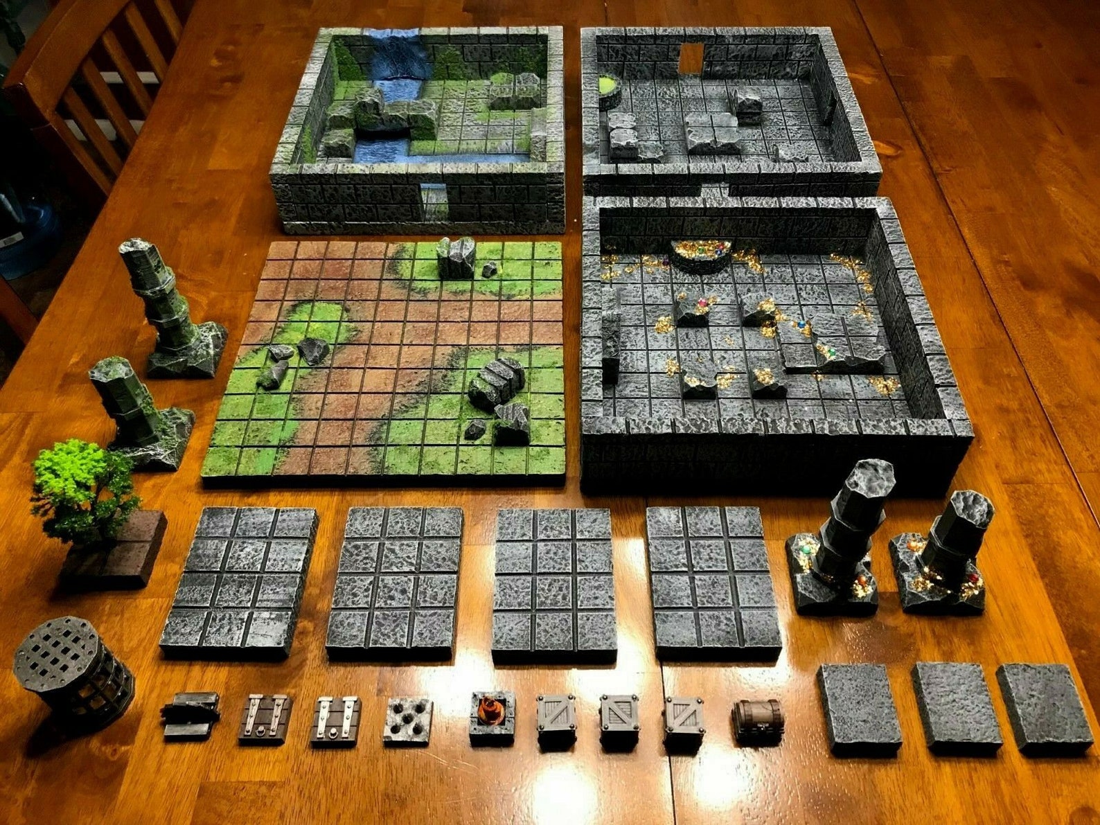 Big Dungeon Chunks Deluxe Set Terrain 28mm Dungeons & Dragons ...