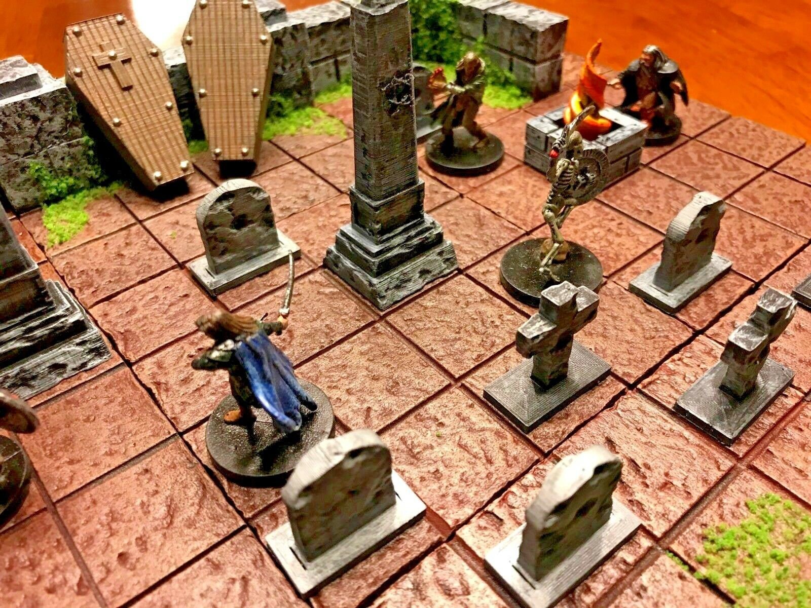 Cemetery Set 2 Terrain 28mm Dungeons & Dragons Pathfinder - Etsy
