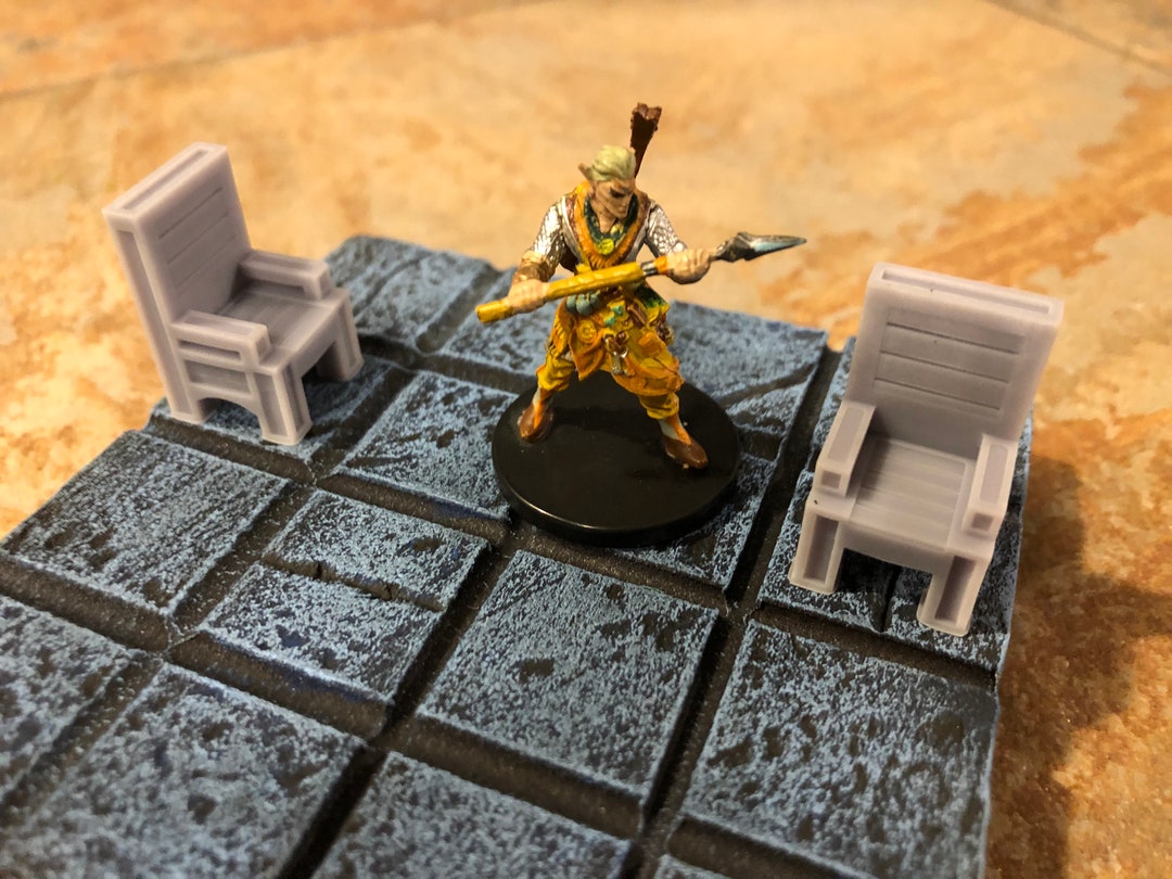 Chair Pack Set - 28mm Scale for Tabletop Gaming - D&D, Pathfinder ...