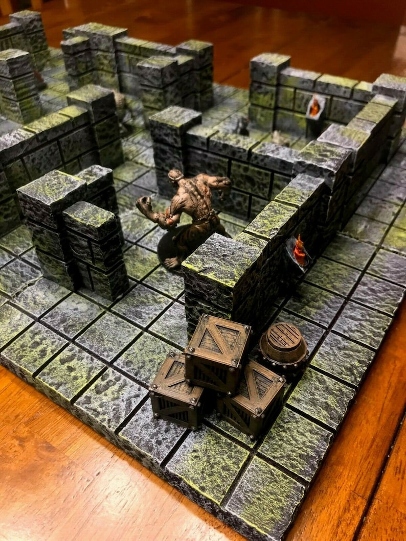 Big Underground Dungeon Set Terrain 28mm Dungeons & Dragons Pathfinder ...