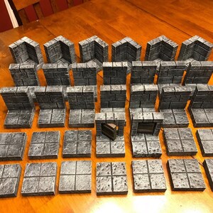 Dungeon Big Modular Tile Set 28mm Dungeons & Dragons Pathfinder Terrain ...