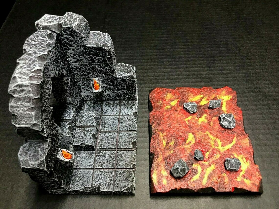 Dungeon Lava Entrance Set Dungeons and Dragons Pathfinder Dnd | Etsy