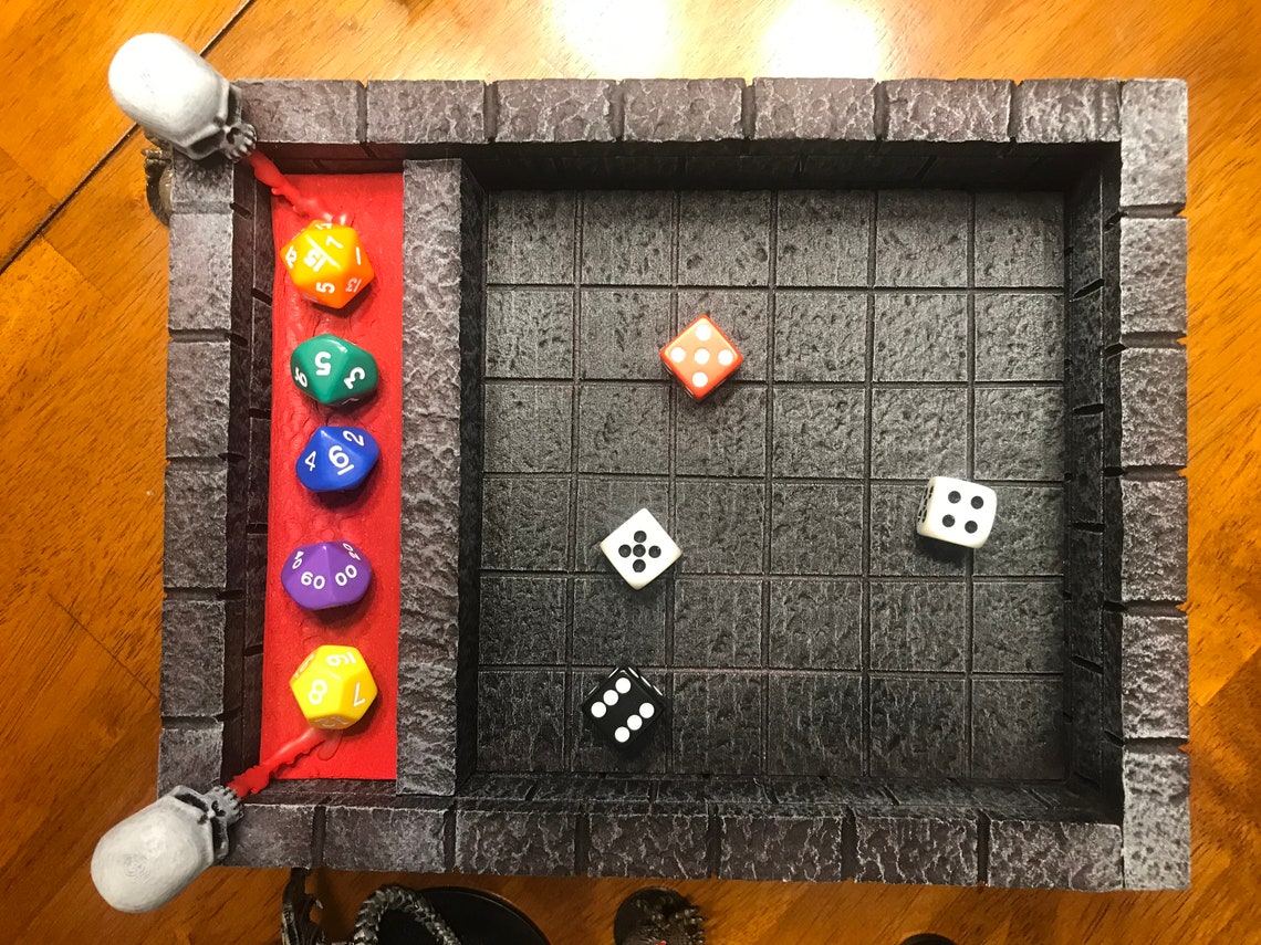 Dice Tray Dungeon Chunks Dungeons and Dragons Pathfinder D&d | Etsy
