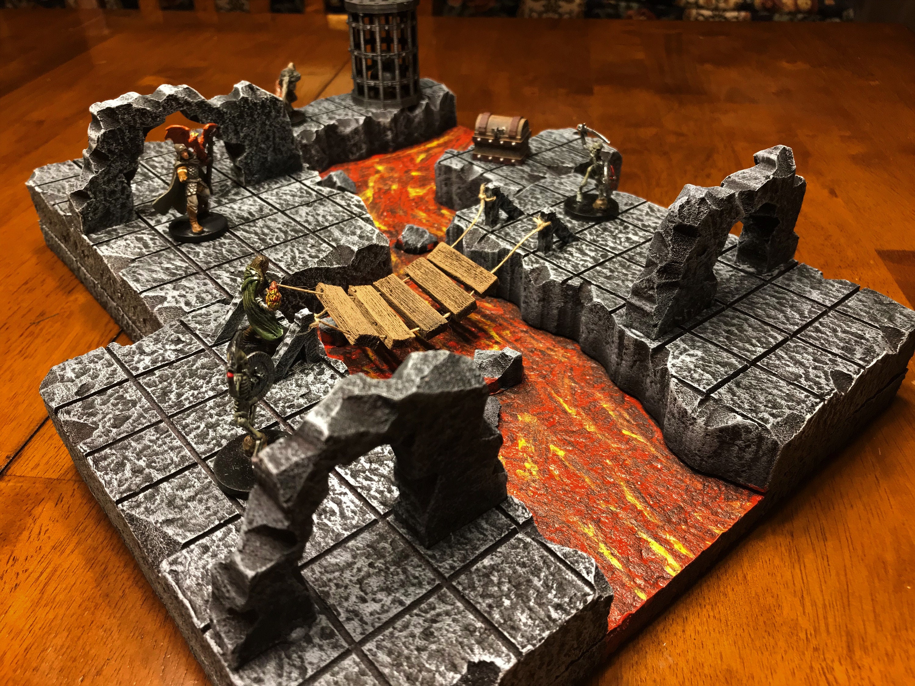 Dungeon Lava Cave 28mm Terrain Dungeons and Dragons - Etsy