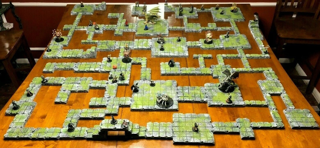 Huge Dungeon Tile Modular Set Dungeons & Dragons Pathfinder Terrain ...