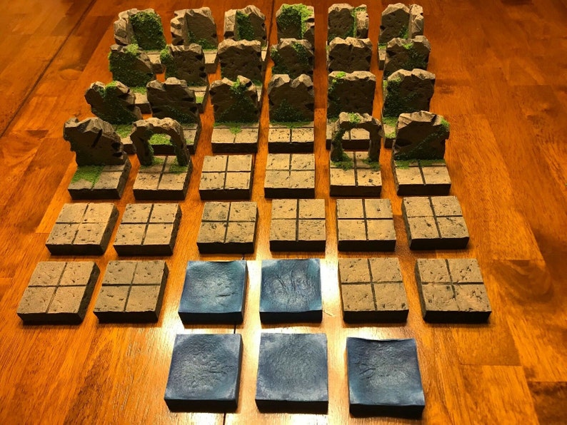 Dungeon Big Cave Modular Tile Set 28mm Dungeons & Dragons Pathfinder ...