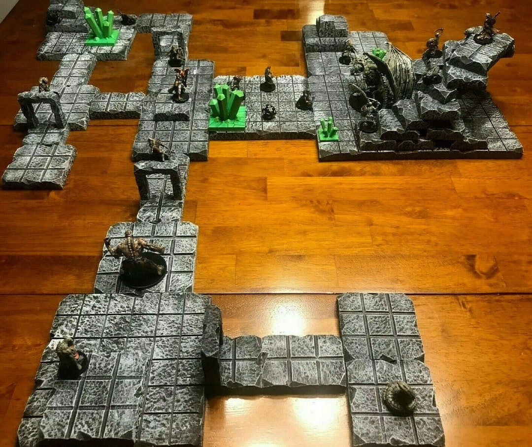 Dungeon Cavern Terrain Set 28mm Dungeons & Dragons Pathfinder Wargaming ...