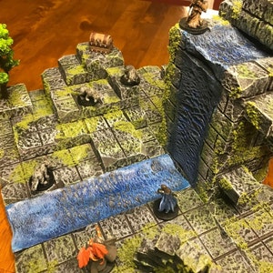 Aztec Waterfall Ruin Set Dungeons and Dragons Pathfinder D&d Terrain ...