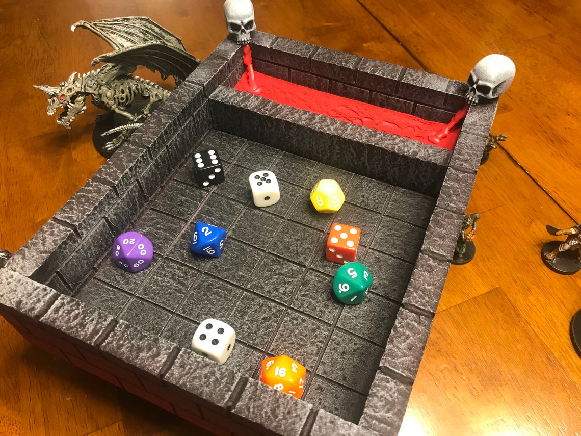 Dice Tray Dungeon Chunks Dungeons and Dragons Pathfinder D&d | Etsy