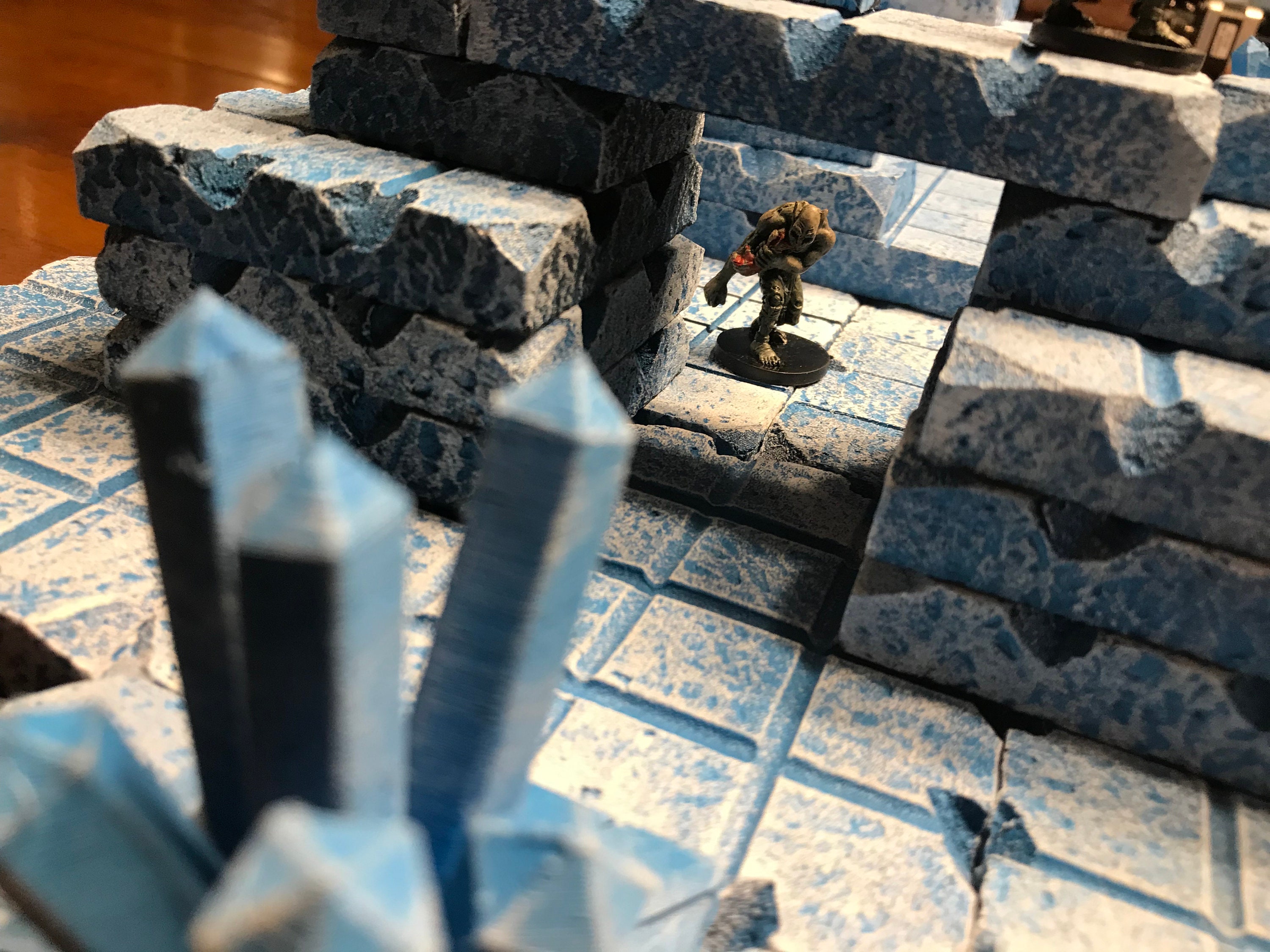 Dungeon Ice Cavern Terrain Set 28mm Dungeons & Dragons | Etsy