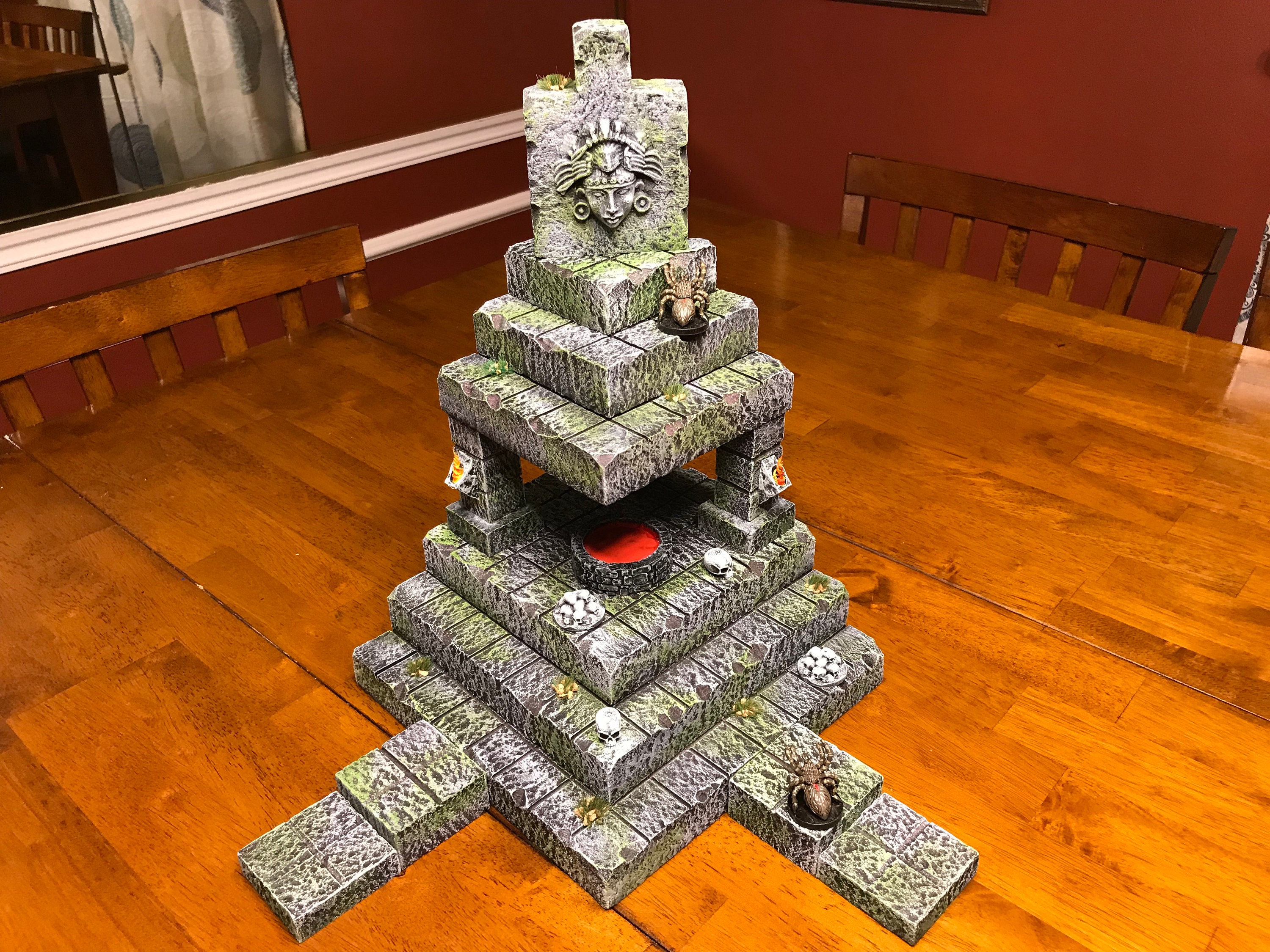 Aztec Temple Ruin Set 28mm Dungeons and Dragons Pathfinder D&d Terrain ...