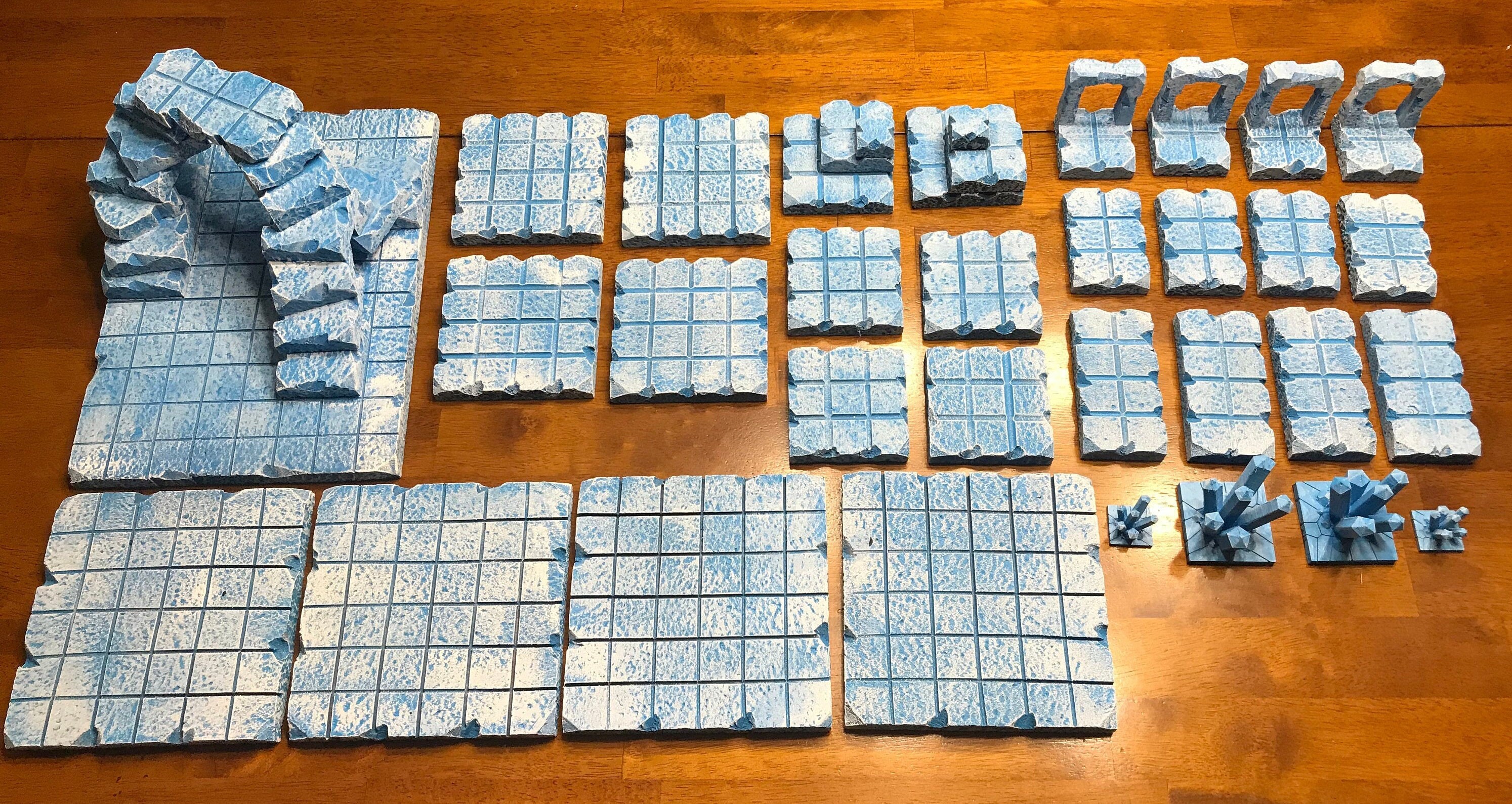 Dungeon Ice Cavern Terrain Set 28mm Dungeons & Dragons Pathfinder ...