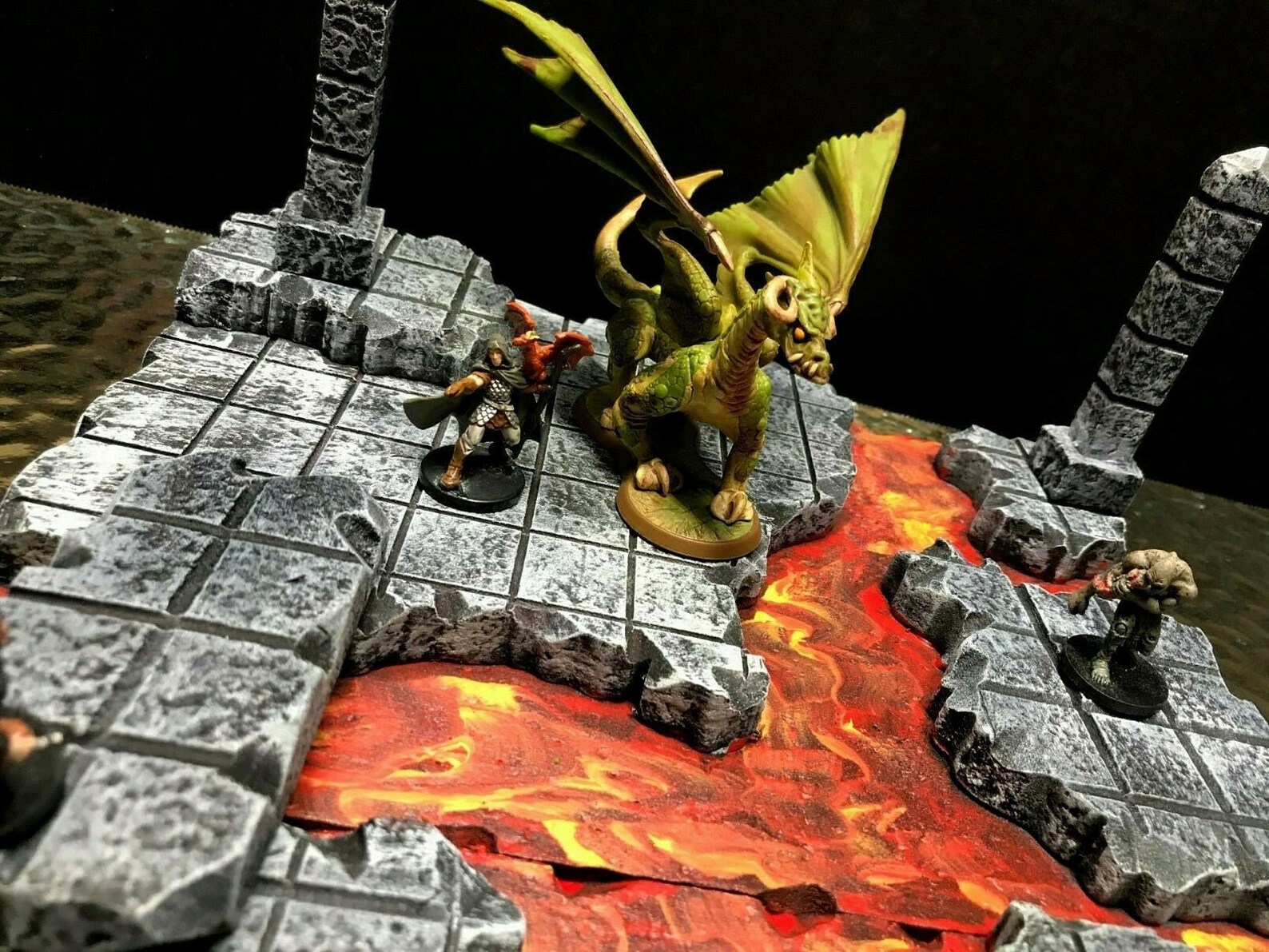 Dungeon Big Lava Ruin Set 28mm Terrain Warhammer Dungeons & Dragons ...