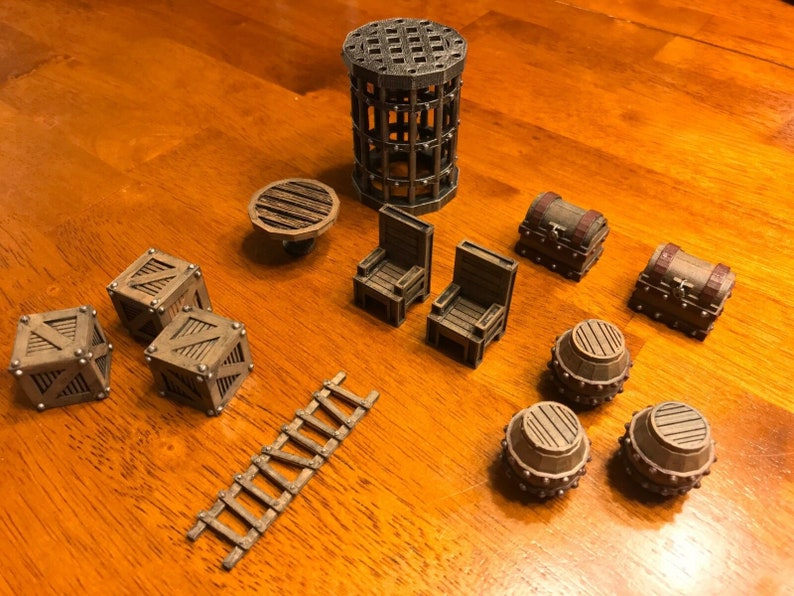 Dungeon Furniture Accessories Set 28mm Terrain Dungeons & Dragons ...