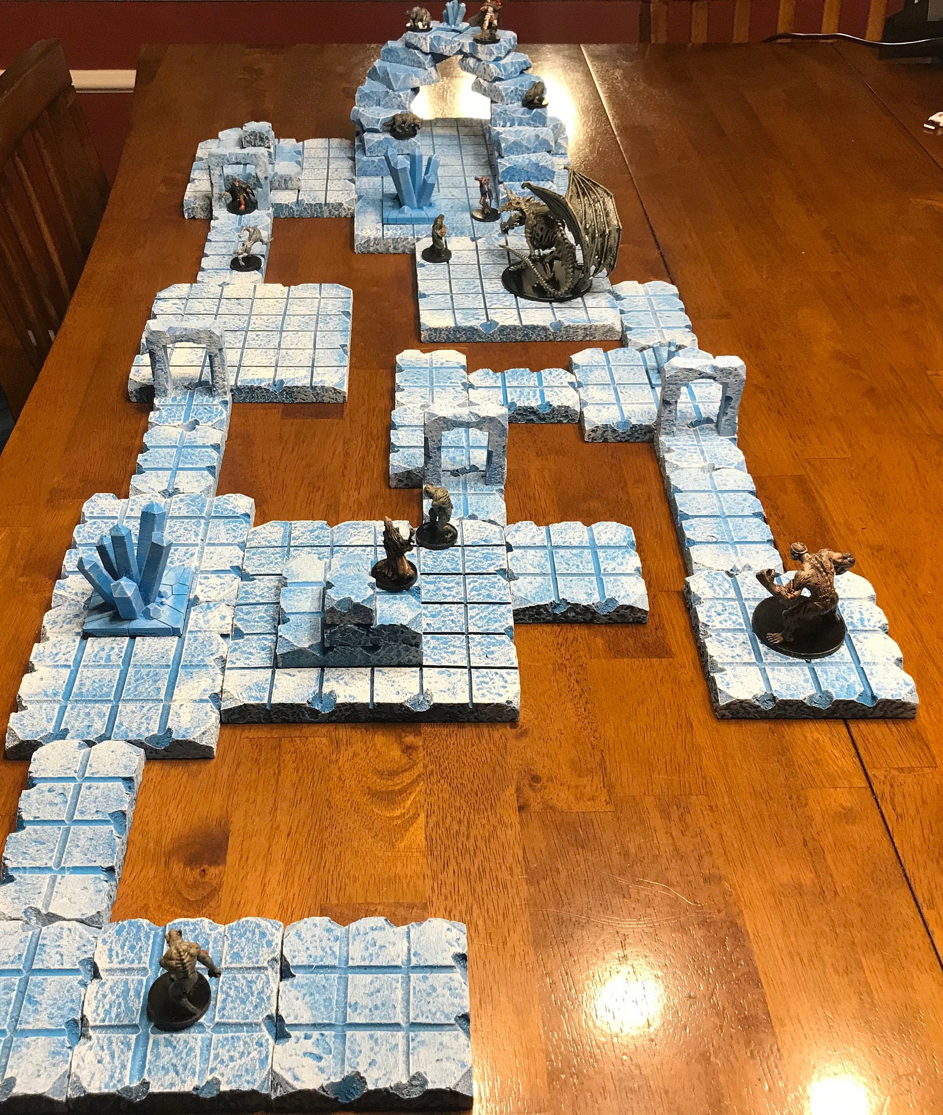 Dungeon Ice Cavern Terrain Set 28mm Dungeons & Dragons Pathfinder ...