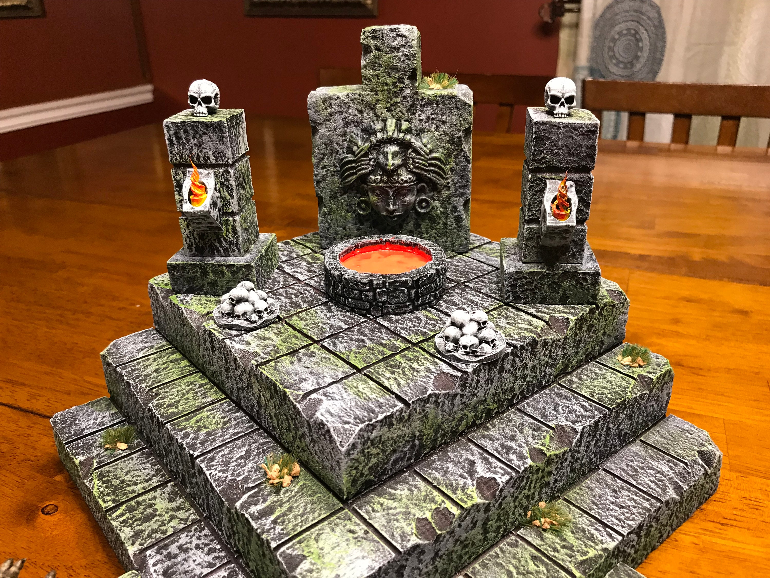 Aztec Temple Ruin Set 28mm Dungeons and Dragons Pathfinder D&d Terrain ...