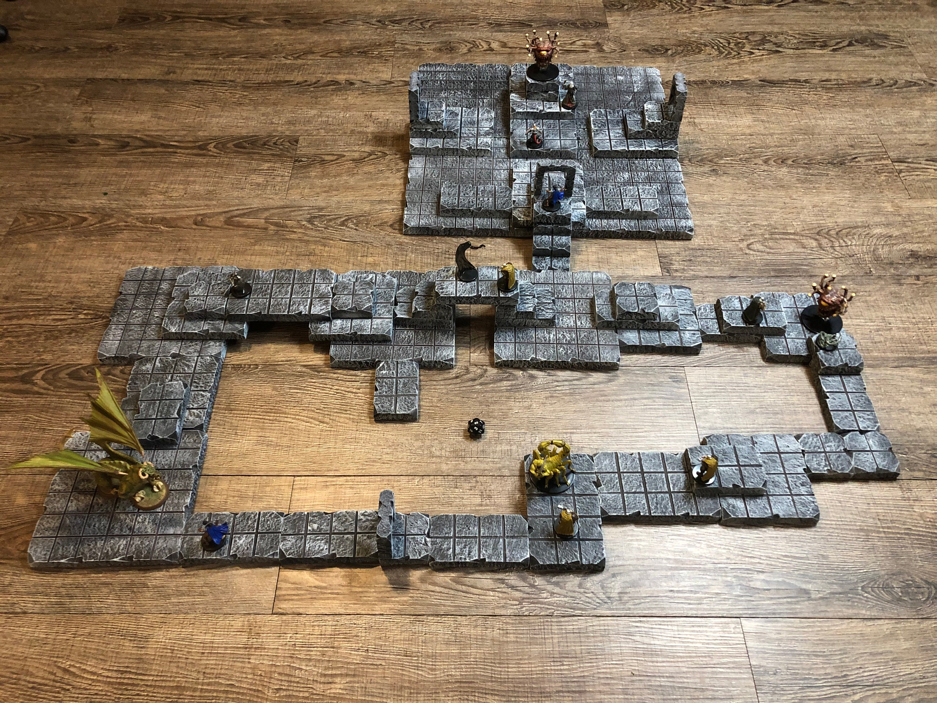 Big Dungeon Tile Modular Set Dungeons & Dragons Pathfinder Terrain 28mm ...