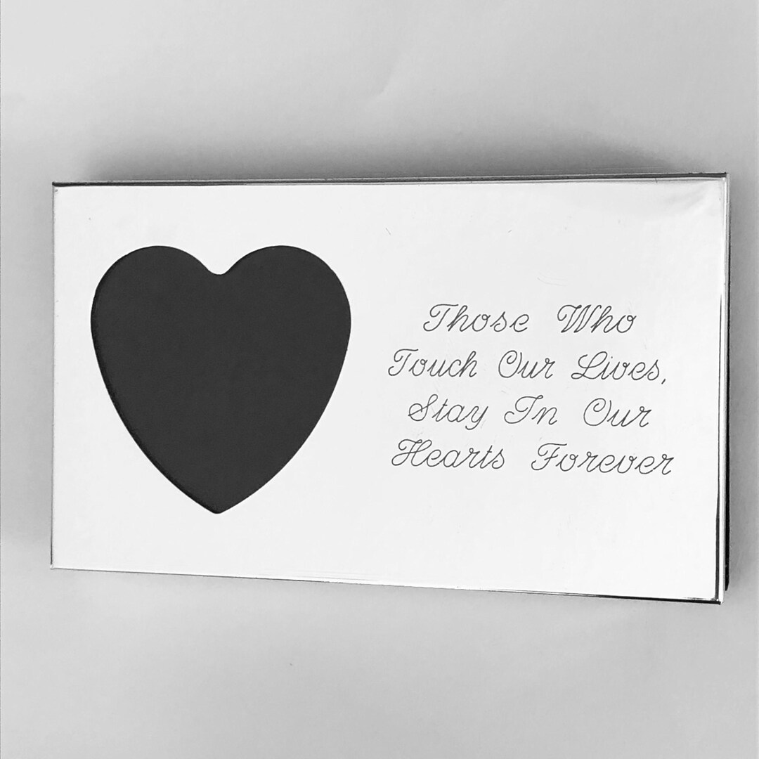 Silver Heart Frame Free Engraving Free Shipping - Etsy