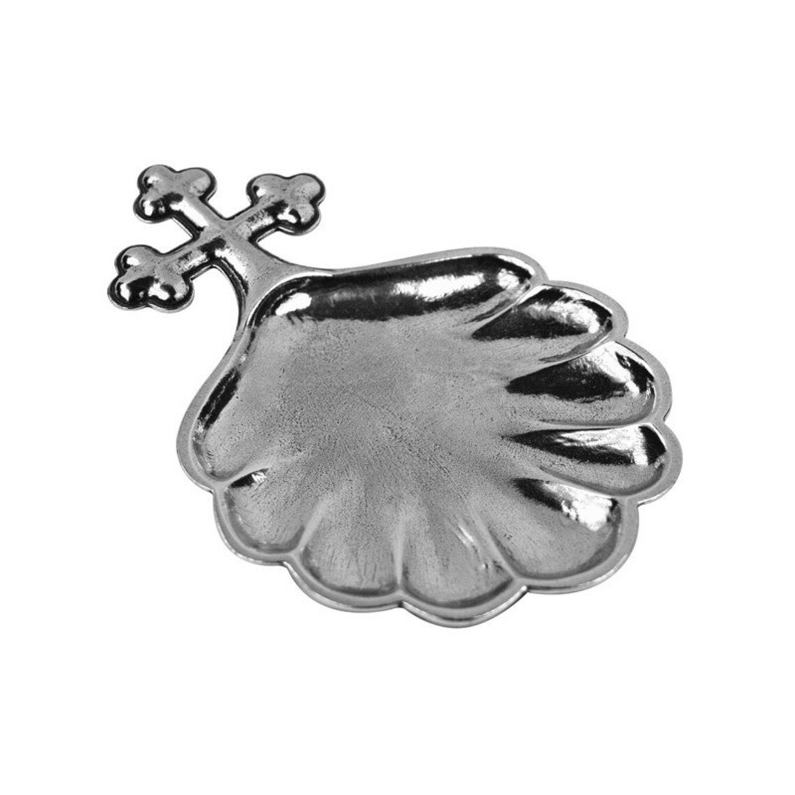 American Pewter Baptismal Baptism Christening Shell With Cross Baby ...
