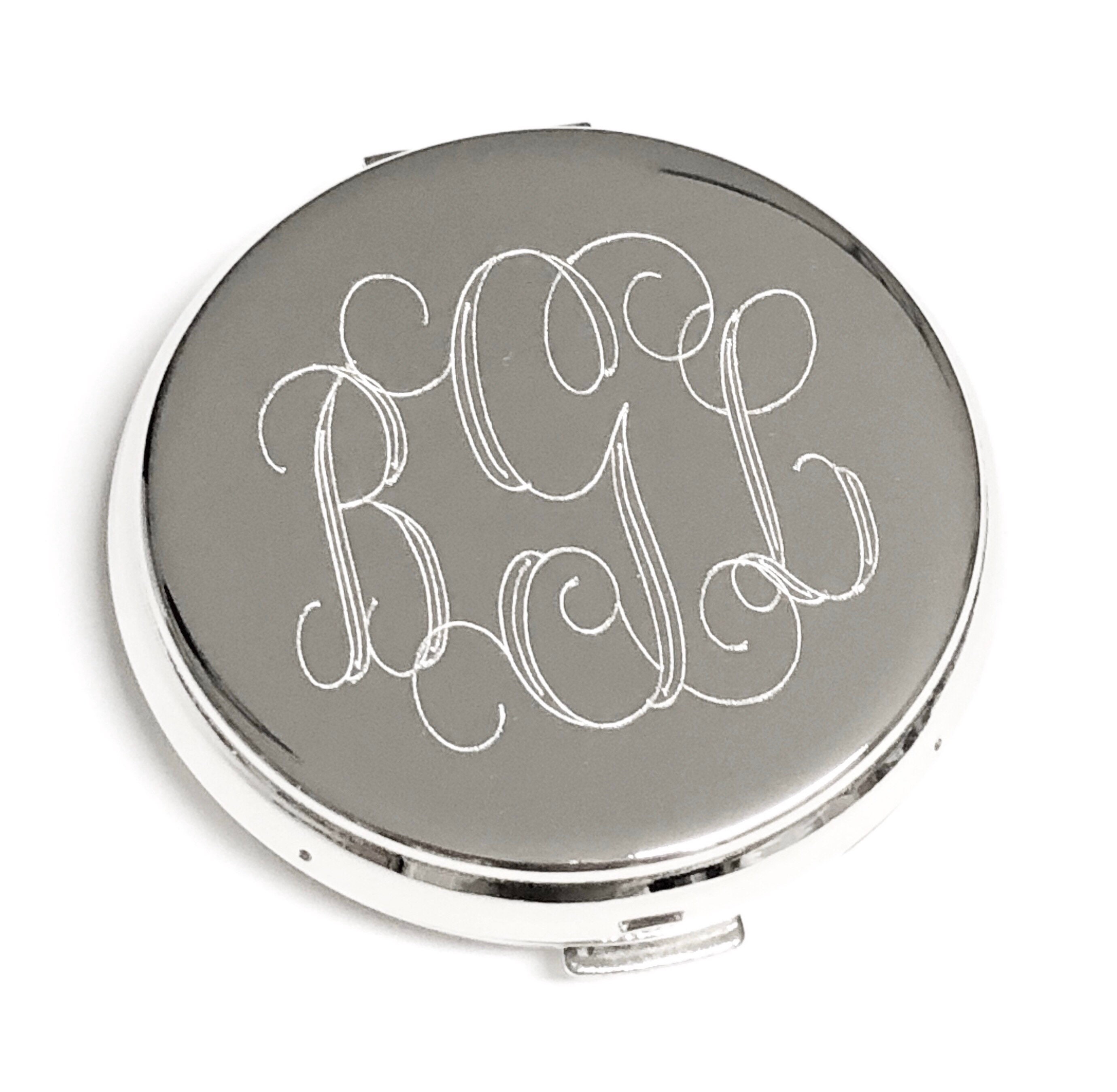 Silver Round Mirror Compact Perfect Keepsake Purse Mirror - Etsy
