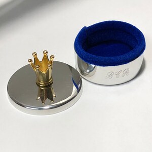 Pewter Tooth Fairy Box With Crown Personalized Free Engraving Silver ...