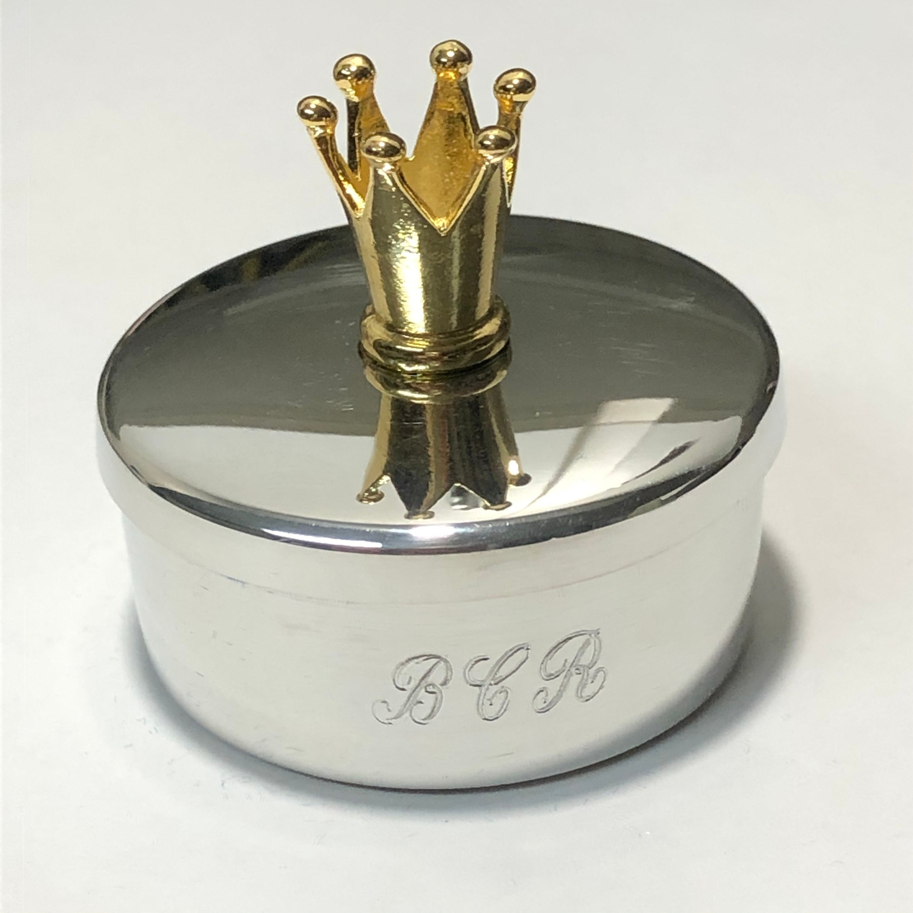 Pewter Tooth Fairy Box With Crown Personalized Free Engraving Silver ...