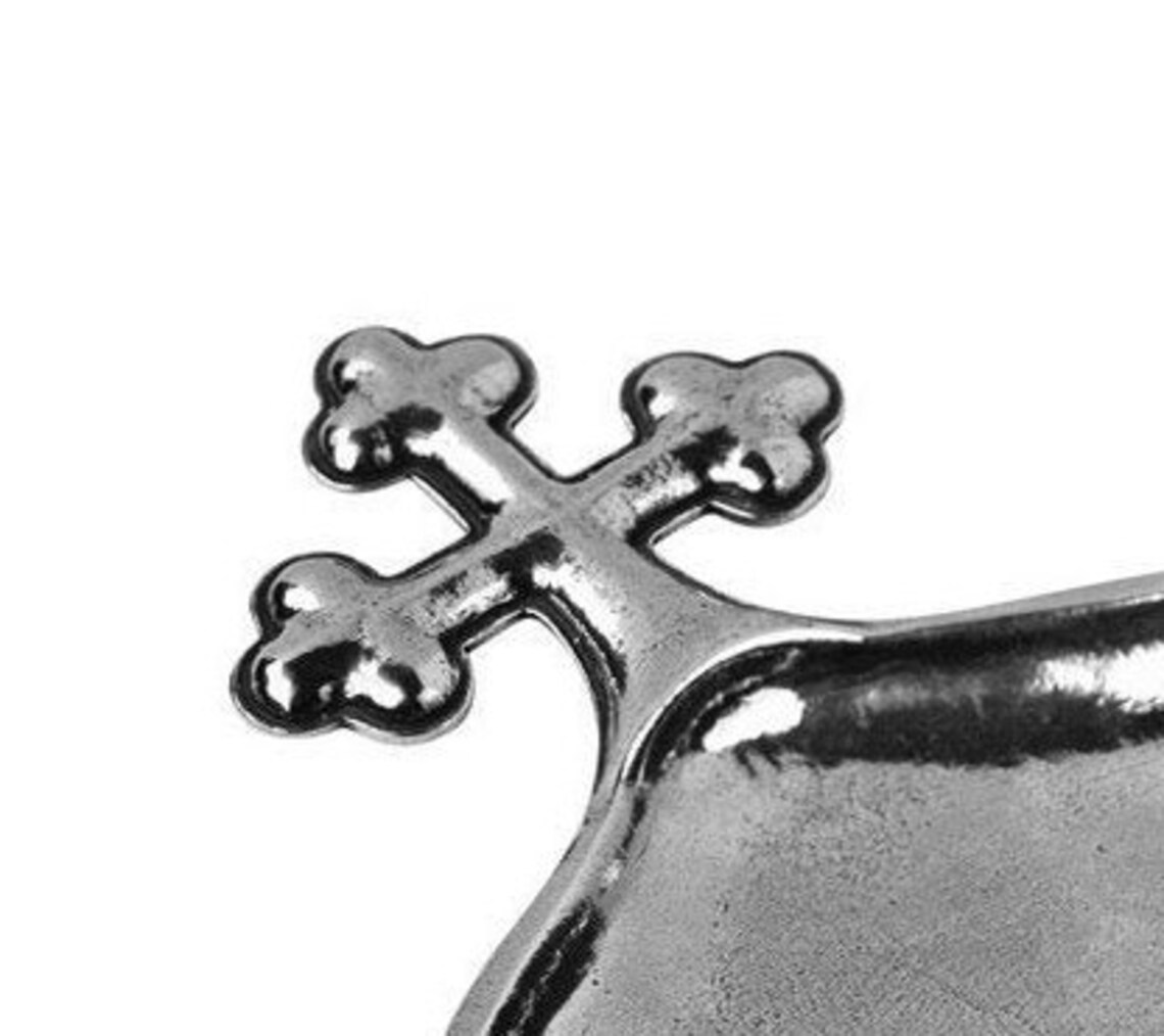 American Pewter Baptismal Baptism Christening Shell With Cross Baby Gift Keepsake Personalized ...