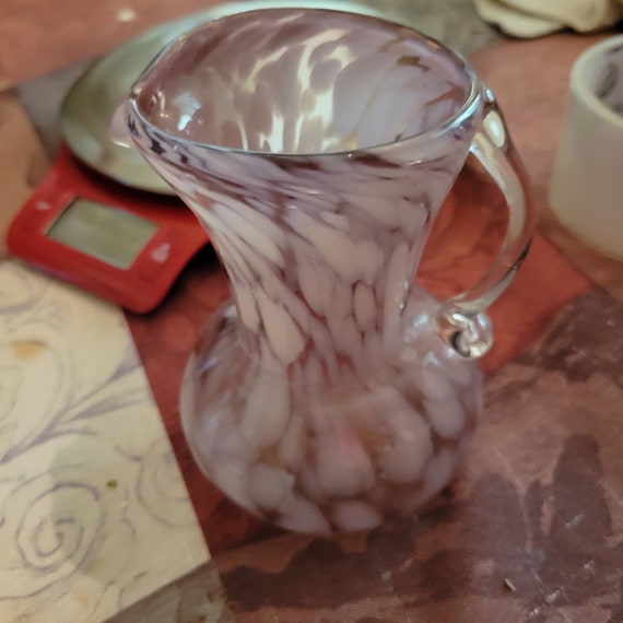 Purple Splatter Glass Pitcher - Etsy