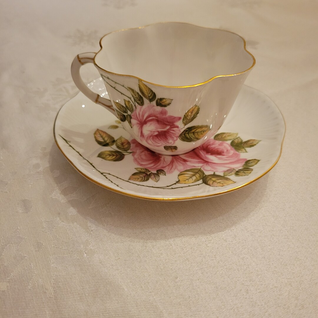 Vintage Shelley Rambling Rose Porcelain Cup and Saucer - Etsy