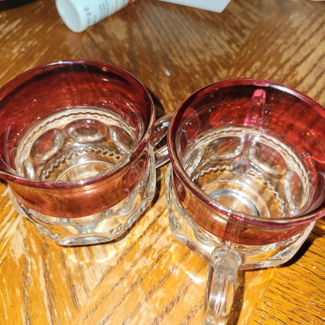 Ruby Kings Crown Sugar and Creamer - Etsy