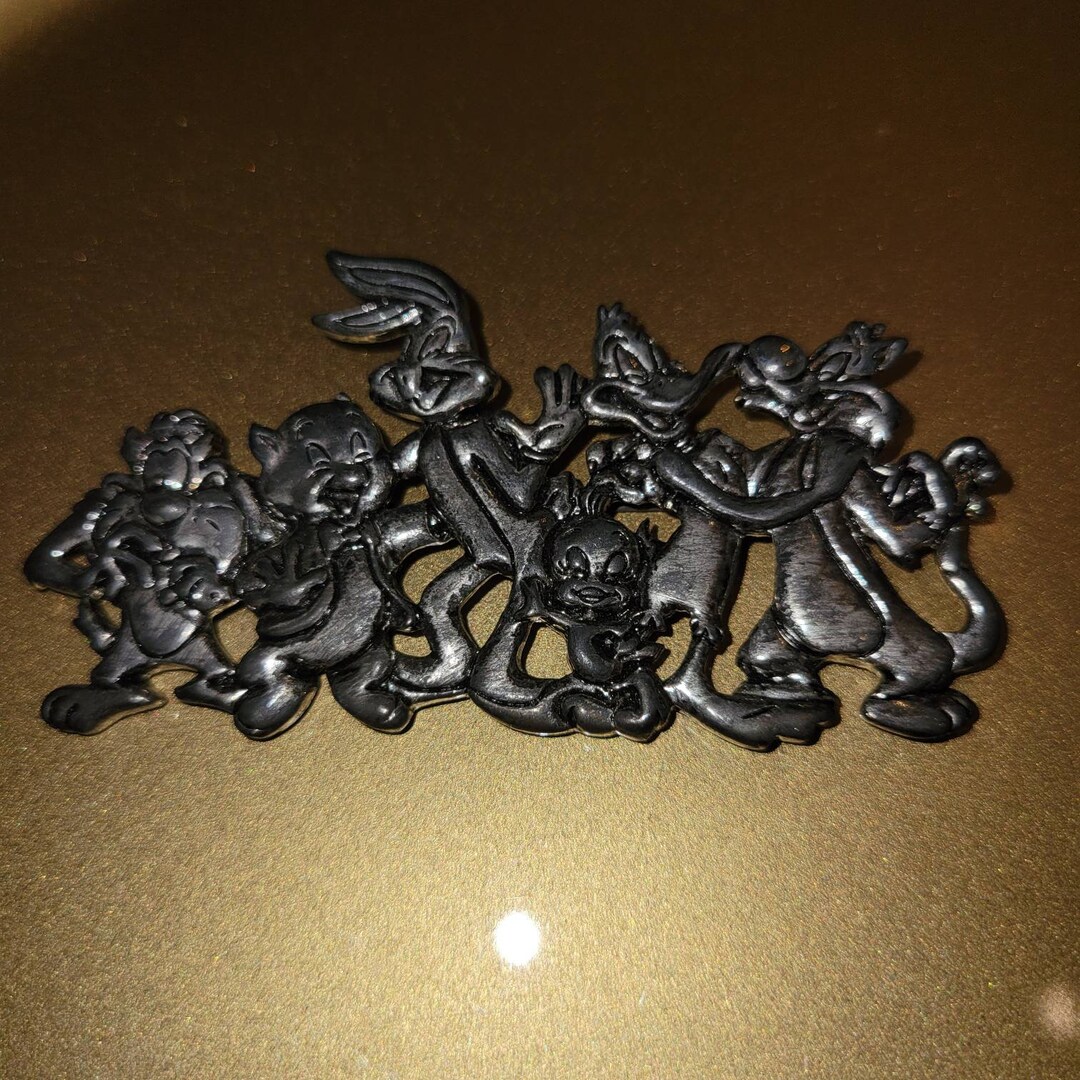 Pewter Cartoon Brooch - Etsy