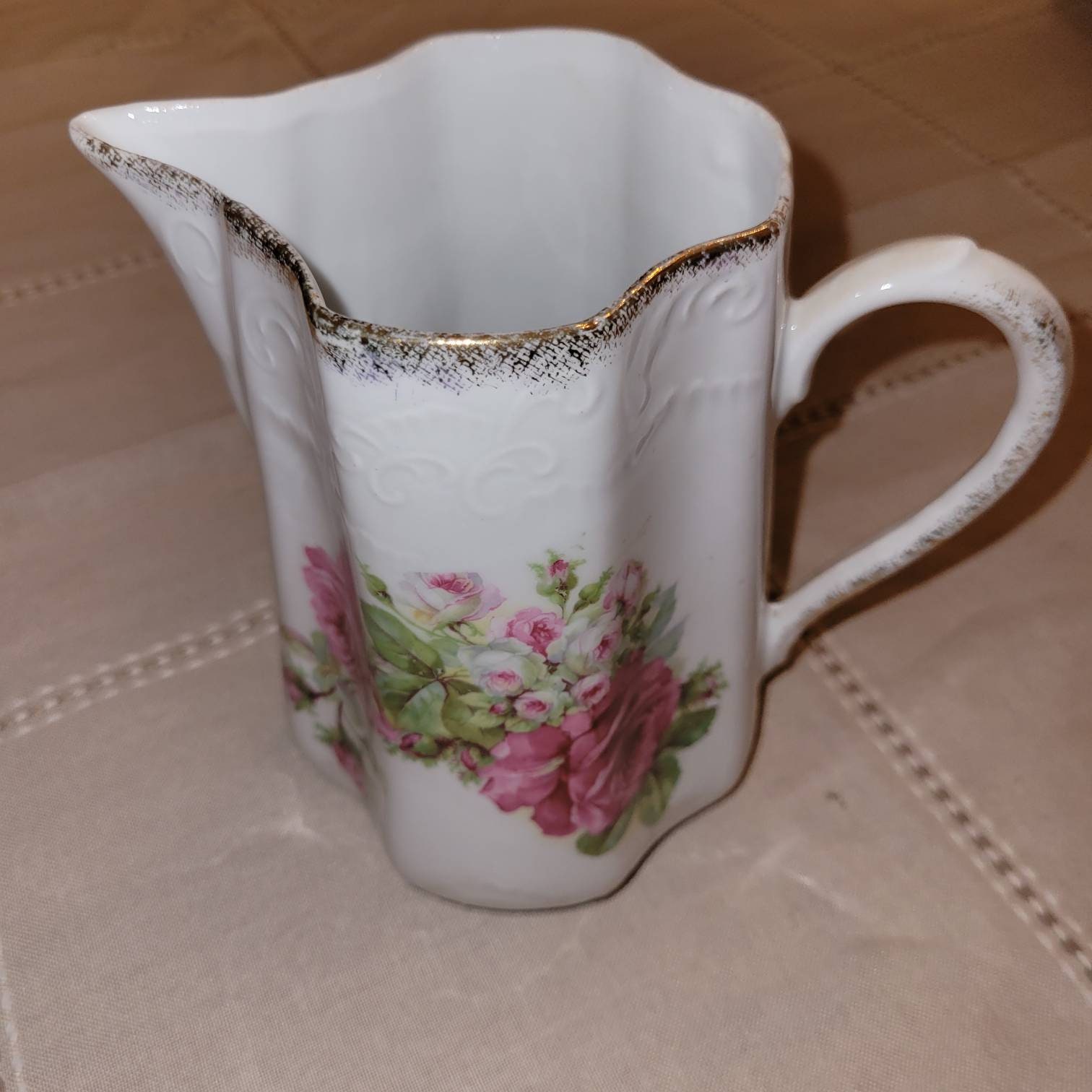 Vintage Porcelain Pitcher - Etsy