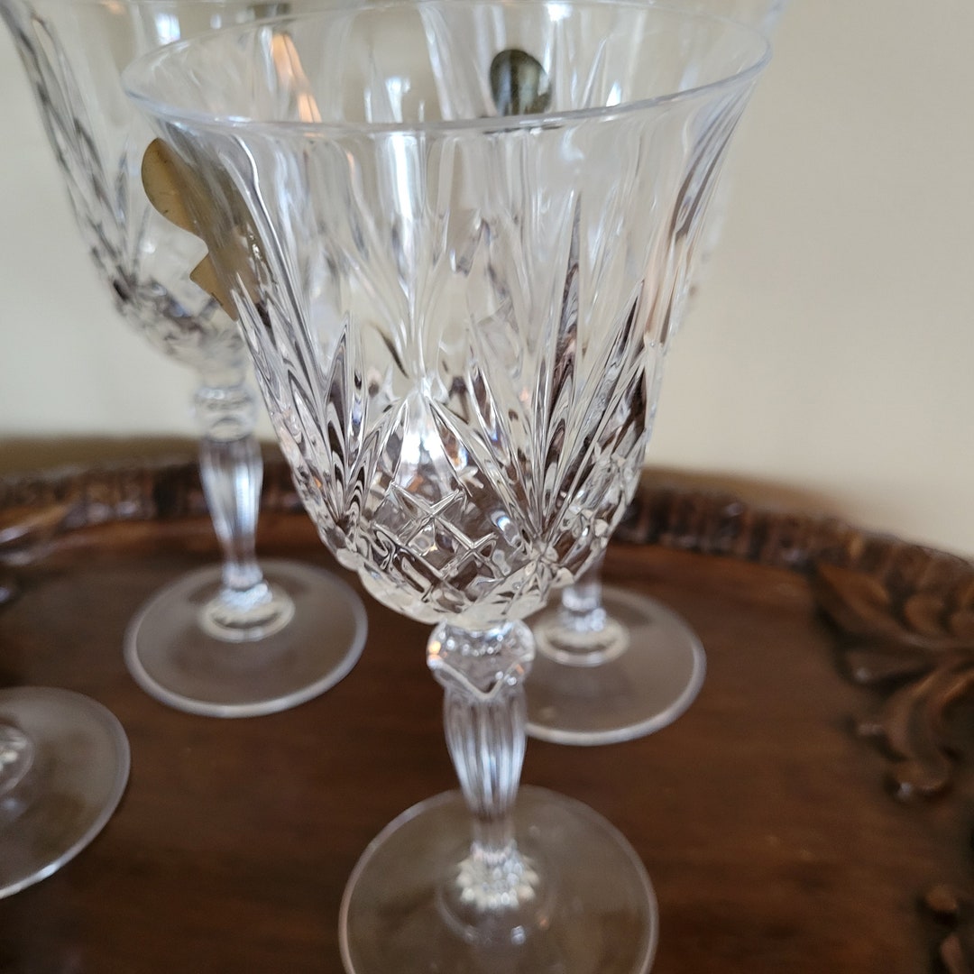Vintage Oneida Crystal Stemware. Set of 4 . - Etsy