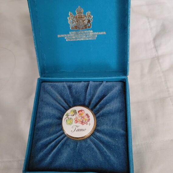 Halcyon Days Enamel Pill Box - New In Box - Gem