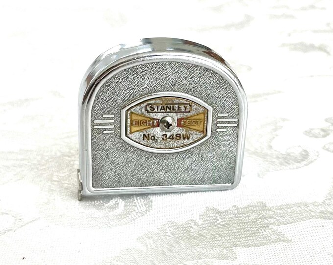 1960s Stanley 8 Foot Measuring Tape, No 348W, Vintage Tool, Made in USA ...