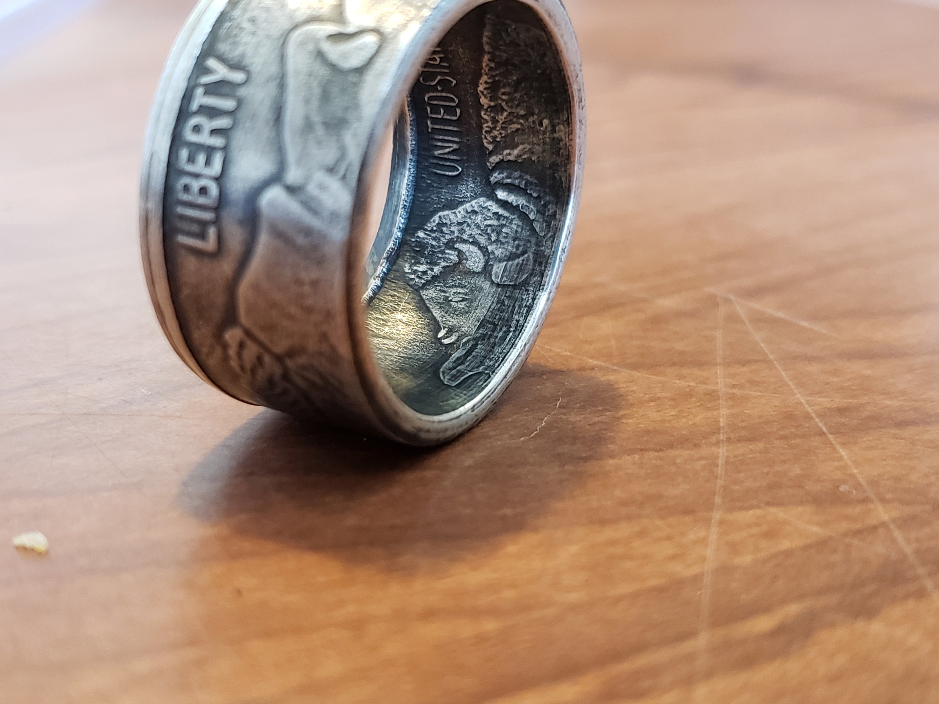 Silver Buffalo Nickel Coin Ring Silver Buffalo Ring Silver - Etsy