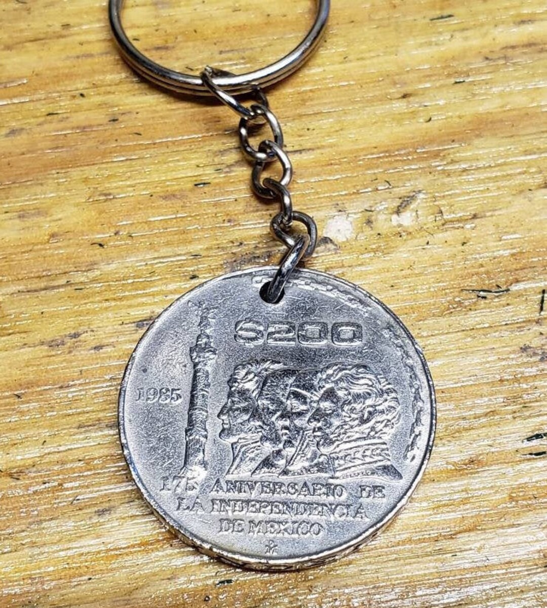 200 Pesos Keychain - 175th Mexican Independence Anniversary - Coin ...