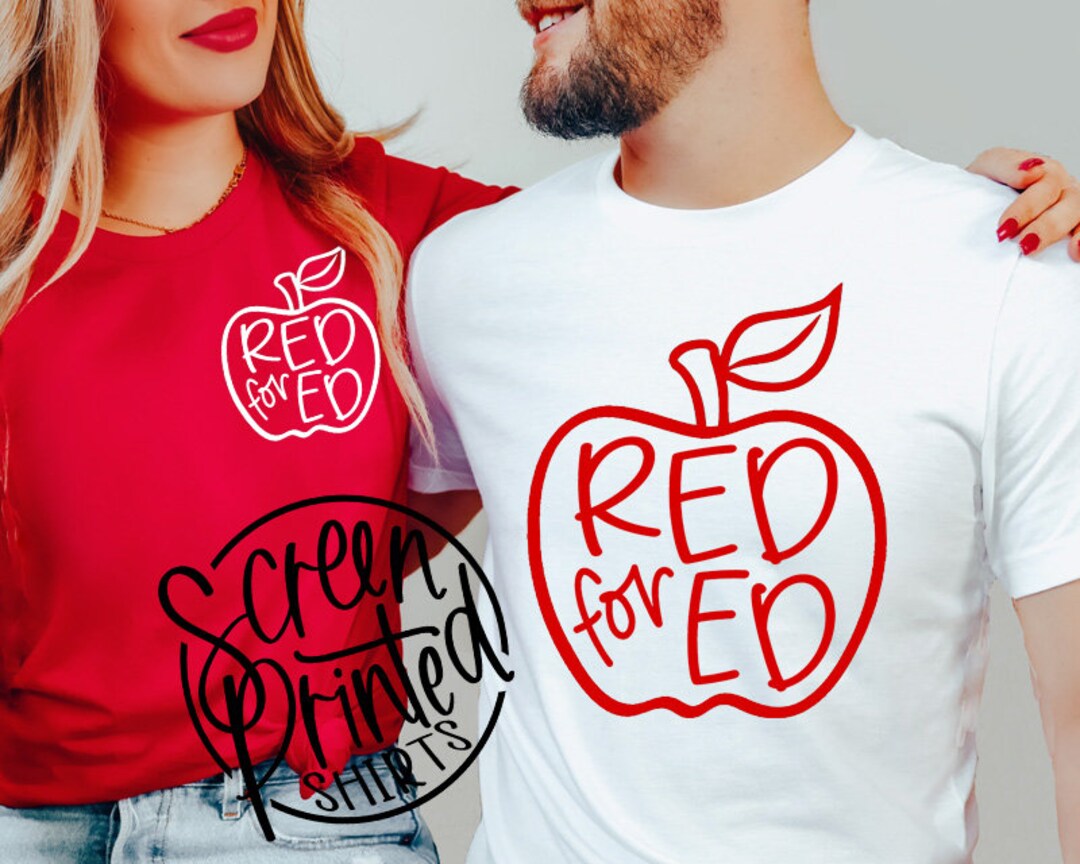 Red for Ed T-shirt, Wednesdays I Wear Red for Ed, Custom Teacher Team ...
