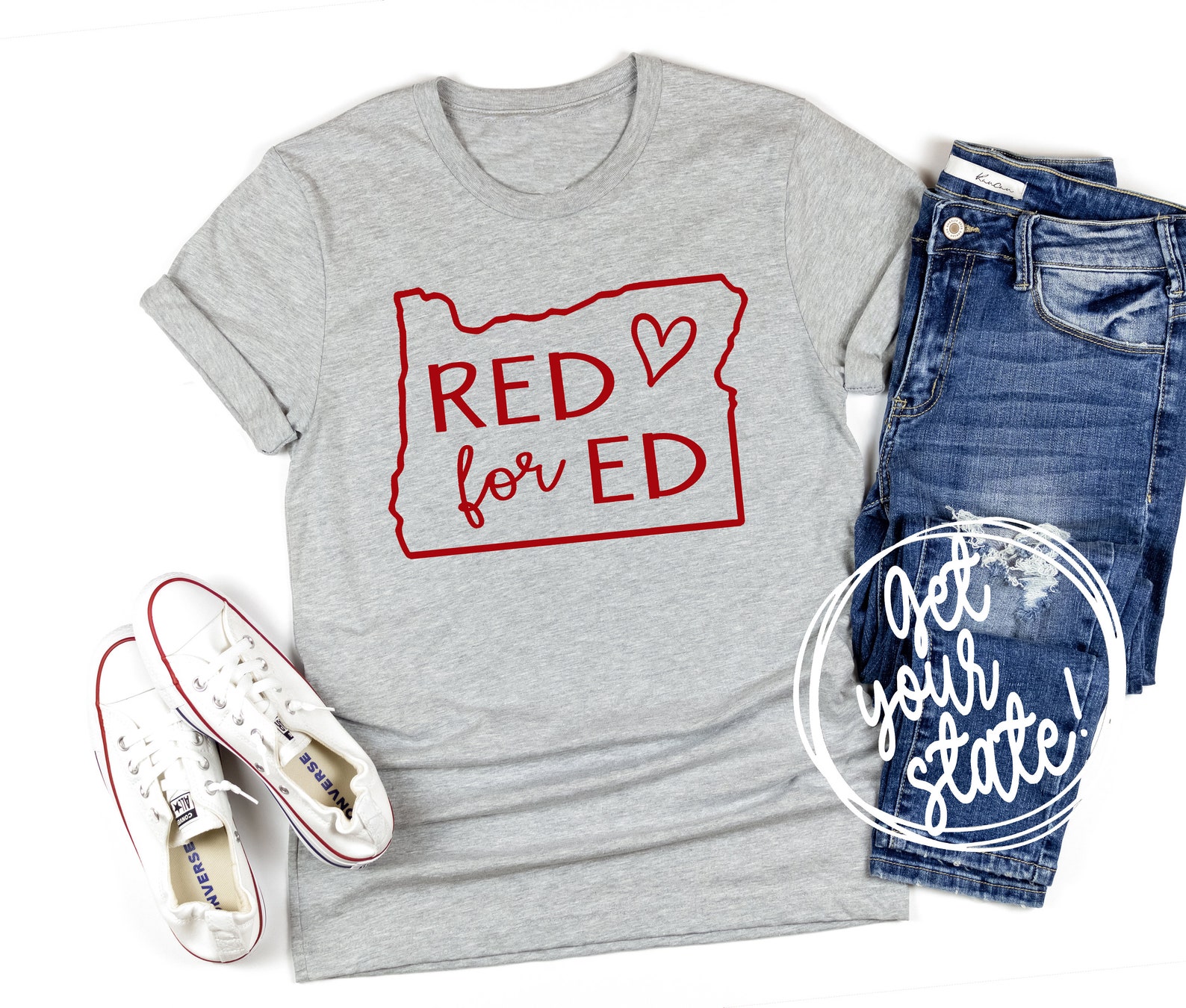 CUSTOMIZE Your State Red for Ed T-shirt I Wear Red for Ed | Etsy