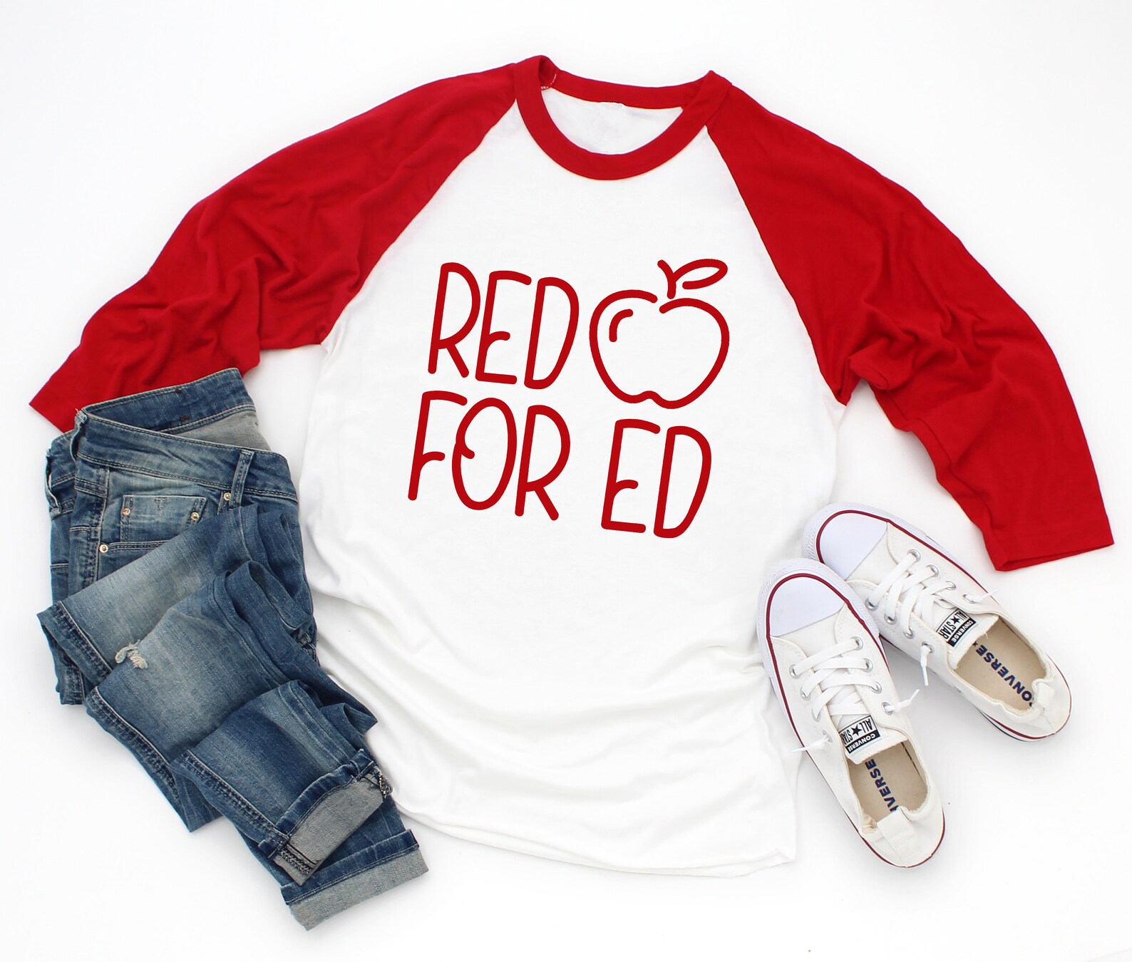Red for Ed T-shirt I Wear Red for Ed Shirt Teacher Shirt | Etsy