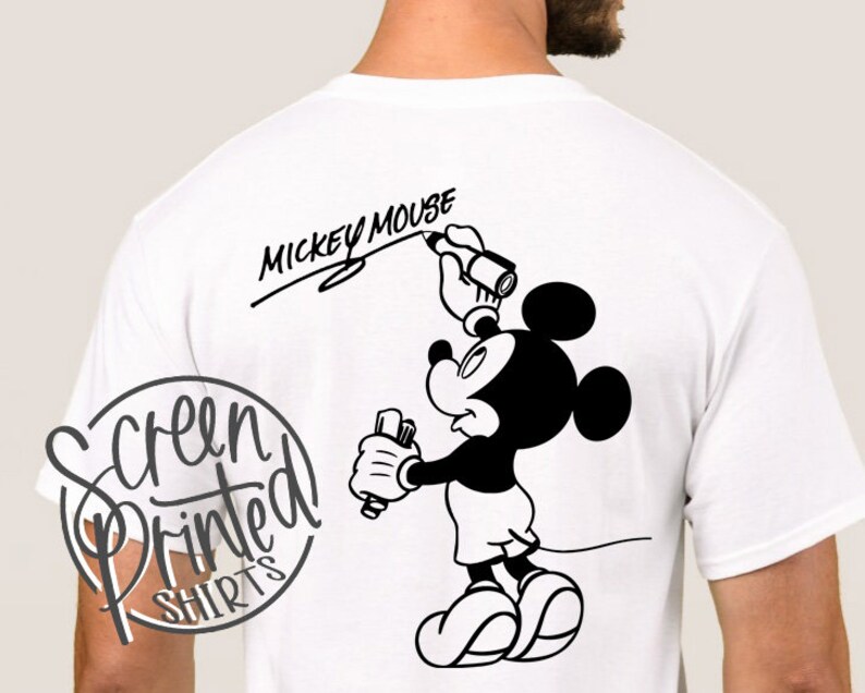 Mickey Mouse Autograph Signature Front and Back T Disney - Etsy