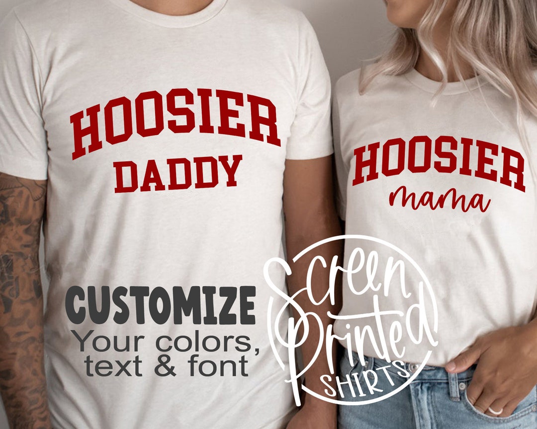 Hoosier Daddy T-shirt, Mama, Funny Football Tailgate Party Fan Tank ...