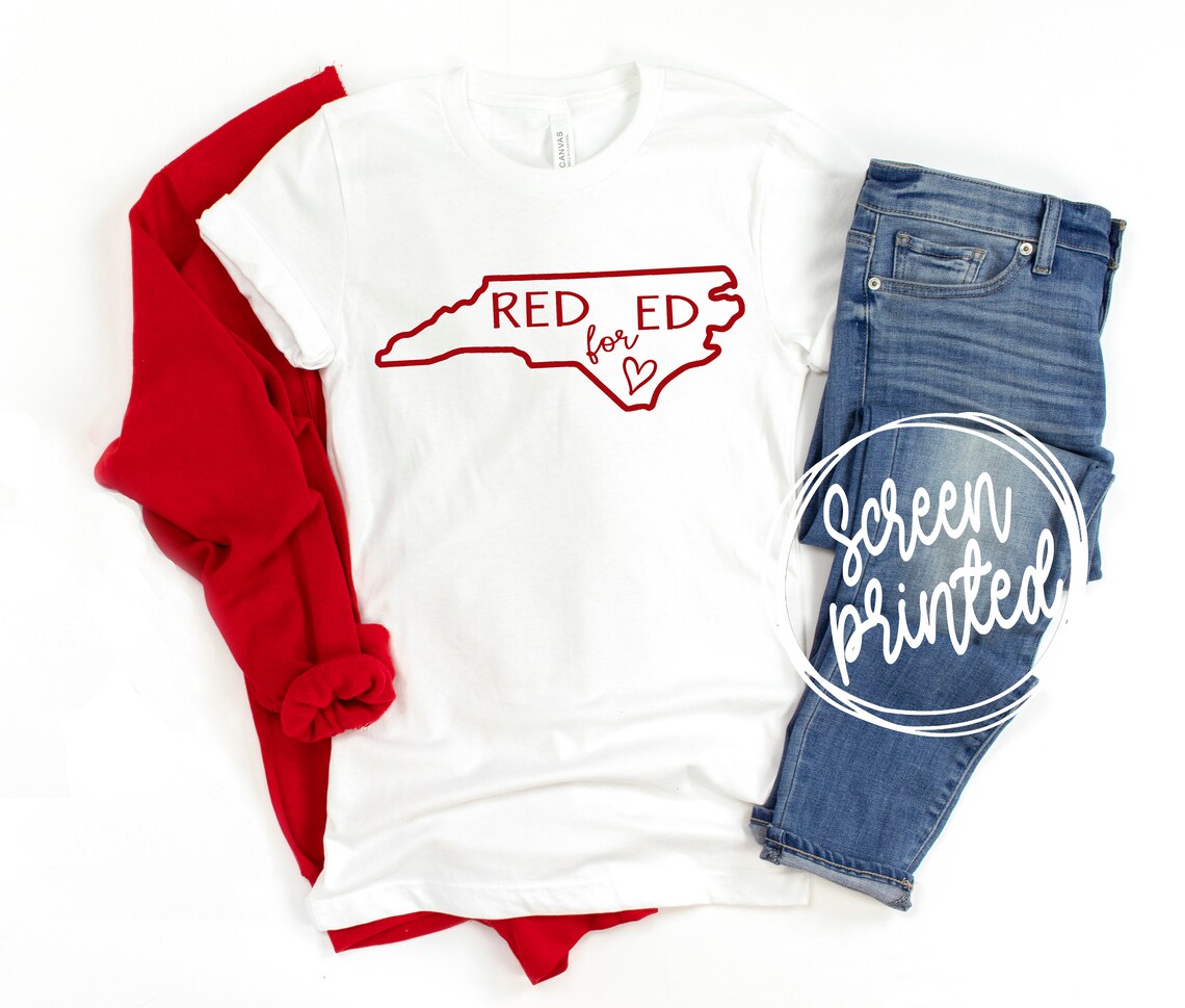 CUSTOMIZE Your State Red for Ed T-shirt I Wear Red for Ed | Etsy