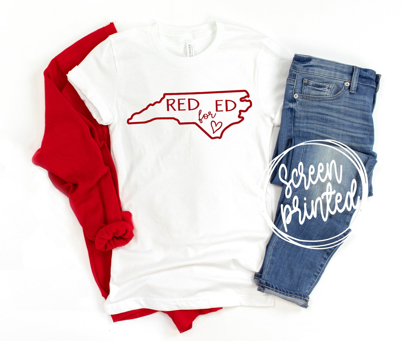 CUSTOMIZE Your State Red for Ed T-shirt I Wear Red for Ed | Etsy