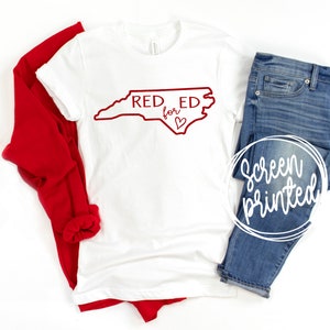 CUSTOMIZE Your State, Red for Ed T-shirt, I Wear Red for Ed Shirt ...