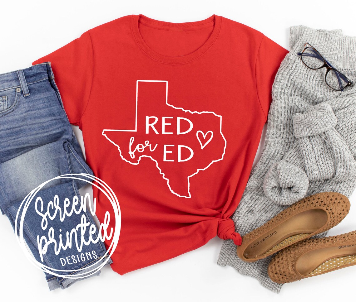 CUSTOMIZE Your State Red for Ed T-shirt I Wear Red for Ed | Etsy