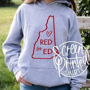 CUSTOMIZE Your State, Red for Ed T-shirt, I Wear Red for Ed Shirt ...