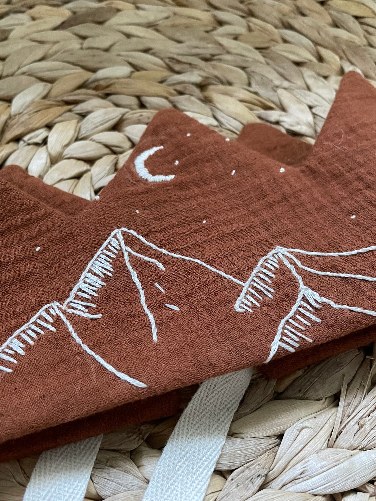Birthday Crown, Fabric Crown, Roleplay, Hand Embroidery, Mountains ...